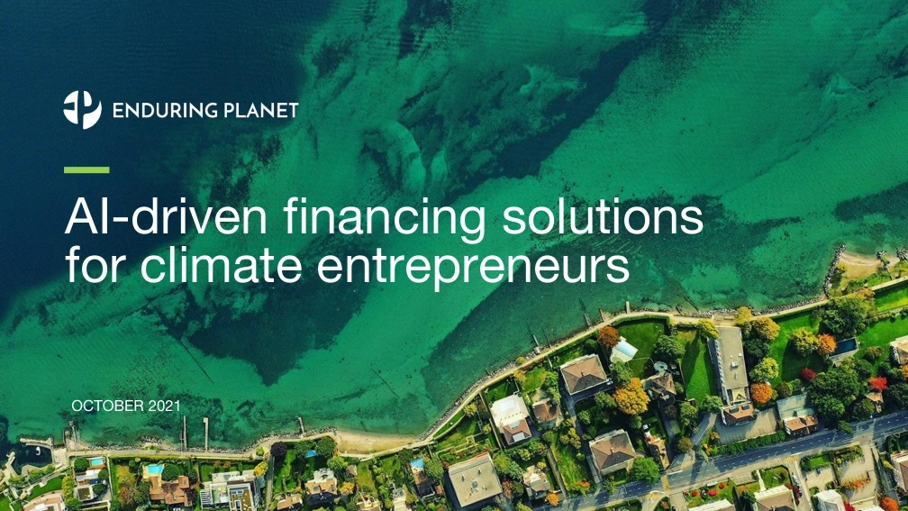 Enduring Planet's $2.1M Seed Pitch Deck - All Slides